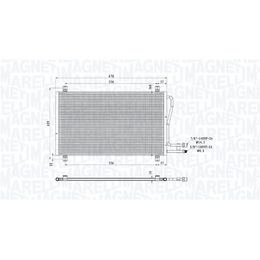 MAGNETI MARELLI Kondensator, Klimaanlage 350203913000 f&uuml;r Mercedes