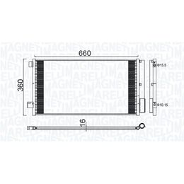 MAGNETI MARELLI Kondensator, Klimaanlage 350203100400 f&uuml;r JEEP ALFAROME/Fiat/LANCI
