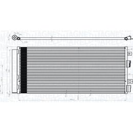 MAGNETI MARELLI Kondensator, Klimaanlage 350203101700 f&uuml;r Opel Vaughall