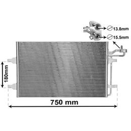 Van Wezel Kondensator, Klimaanlage 59005149 f&uuml;r Volvo