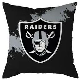 Dekokissen GREAT BRANDING "Great Branding Kissen Las Vegas Raiders "Brush" 50x50cm", Gr. 1 Stk., mehrfarbig, 100% Polyester, Dekokissen_Sitzkissen_Kissenh&uuml;llen