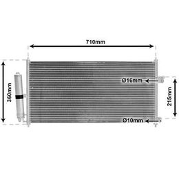 Van Wezel Kondensator, Klimaanlage 13005311 f&uuml;r NISSAN