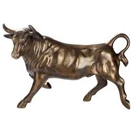 Skulptur Gilde "Figur Stier Bull", bronzefarben, B:57cm H:39cm T:26,5cm, Aluminium, Dekofiguren