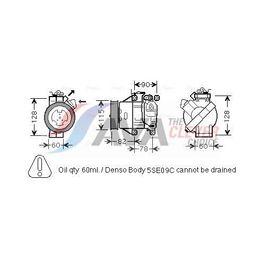 AVA QUALITY COOLING Kompressor, Klimaanlage toak479 f&uuml;r TOYOTA