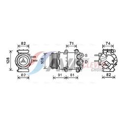 AVA QUALITY COOLING Kompressor, Klimaanlage fdak498 f&uuml;r Ford