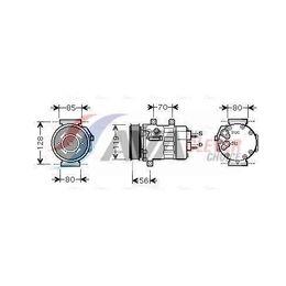 AVA QUALITY COOLING Kompressor, Klimaanlage cnak253 f&uuml;r Citro&euml;n TOYOTA Peugeot LANCIA