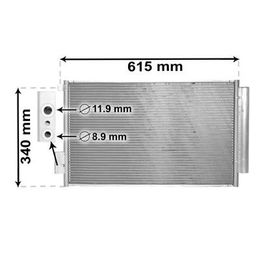 Van Wezel Kondensator, Klimaanlage 17005412 f&uuml;r Fiat / LANCIA