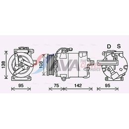 AVA QUALITY COOLING Kompressor, Klimaanlage fdak635 f&uuml;r Ford