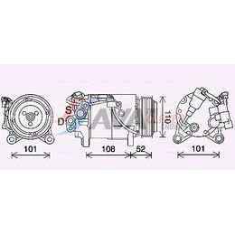 AVA QUALITY COOLING Kompressor, Klimaanlage bwak567 f&uuml;r MINI BMW
