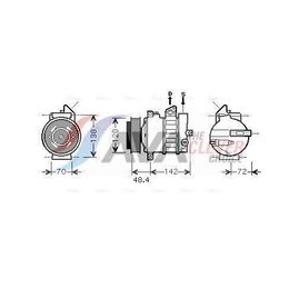 AVA QUALITY COOLING Kompressor, Klimaanlage msak437 f&uuml;r Mercedes