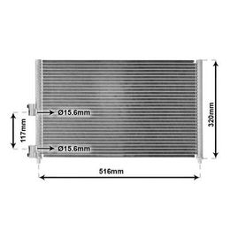 Van Wezel Kondensator, Klimaanlage 17005303 f&uuml;r Fiat / LANCIA