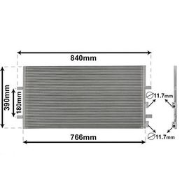 Van Wezel Kondensator, Klimaanlage 18005407 f&uuml;r Ford