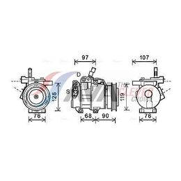 AVA QUALITY COOLING Kompressor, Klimaanlage kaak161 f&uuml;r KIA
