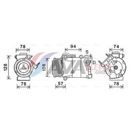 AVA QUALITY COOLING Kompressor, Klimaanlage fdak587 f&uuml;r Ford