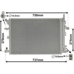 Van Wezel Kondensator, Klimaanlage 59005152 f&uuml;r Volvo