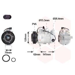 Van Wezel Kompressor, Klimaanlage 0301k715 f&uuml;r Audi