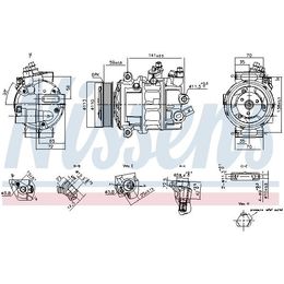 NISSENS Kompressor, Klimaanlage 890893 f&uuml;r VW SEAT