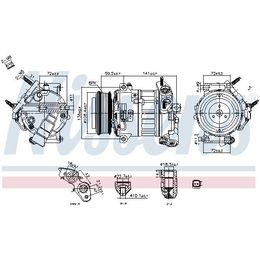 NISSENS Kompressor, Klimaanlage 890796 f&uuml;r Ford