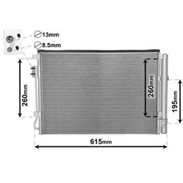 Van Wezel Kondensator, Klimaanlage 82005207 f&uuml;r HYUNDAI