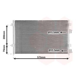 Van Wezel Kondensator, Klimaanlage 07005103 f&uuml;r Chrysler