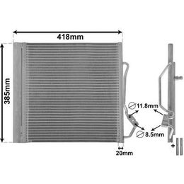 Van Wezel Kondensator, Klimaanlage 29005010 f&uuml;r Mercedes SMART