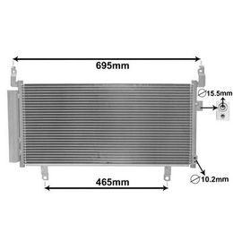 Van Wezel Kondensator, Klimaanlage 51005104 f&uuml;r Subaru