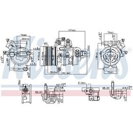 NISSENS Kompressor, Klimaanlage 890787 f&uuml;r Ford