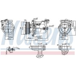 NISSENS Kompressor, Klimaanlage 890042 f&uuml;r NISSAN RENAULT DACIA