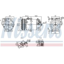 NISSENS Kompressor, Klimaanlage 890897 f&uuml;r HYUNDAI
