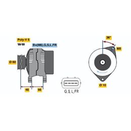 Bosch Generator 0986042301 f&uuml;r MITSUBISHI