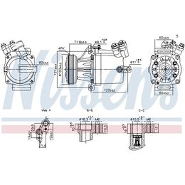 NISSENS Kompressor, Klimaanlage 890950 f&uuml;r Opel Vaughall Suzuki
