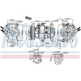 NISSENS Kompressor, Klimaanlage 891007 f&uuml;r Ford