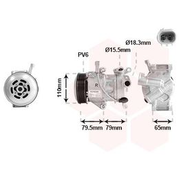 Van Wezel Kompressor, Klimaanlage 5300k720 f&uuml;r TOYOTA