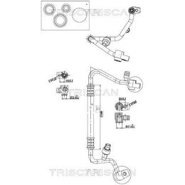 TRISCAN Hochdruck-/Niederdruckleitung, Klimaanlage 901016029 f&uuml;r FORD