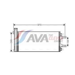 AVA QUALITY COOLING Kondensator, Klimaanlage cna5248d f&uuml;r Peugeot Fiat Opel