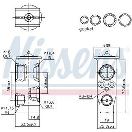 NISSENS Expansionsventil, Klimaanlage 999490 f&uuml;r SKODA