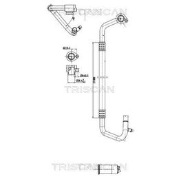 TRISCAN Hochdruck-/Niederdruckleitung, Klimaanlage 901029022 f&uuml;r AUDI