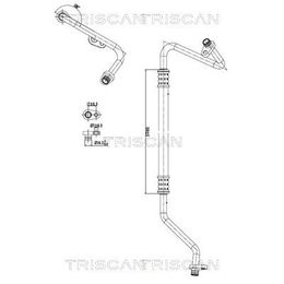 TRISCAN Hochdruck-/Niederdruckleitung, Klimaanlage 901028075 f&uuml;r CITRO&Euml;N