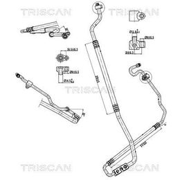TRISCAN Hochdruck-/Niederdruckleitung, Klimaanlage 901016054 f&uuml;r FORD