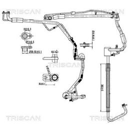 TRISCAN Hochdruck-/Niederdruckleitung, Klimaanlage 901028098 f&uuml;r FIAT PEUGEOT