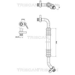 TRISCAN Hochdruck-/Niederdruckleitung, Klimaanlage 901028096 f&uuml;r PEUGEOT