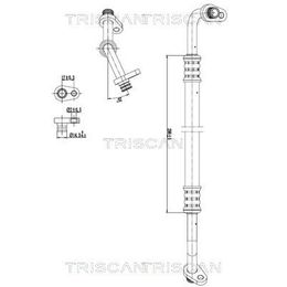 TRISCAN Hochdruck-/Niederdruckleitung, Klimaanlage 901028035 f&uuml;r DS