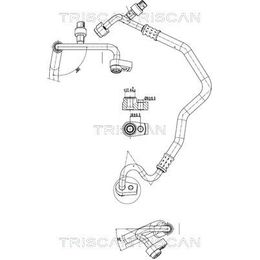 TRISCAN Hochdruck-/Niederdruckleitung, Klimaanlage 901016026 f&uuml;r FORD