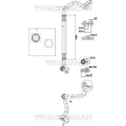TRISCAN Hochdruck-/Niederdruckleitung, Klimaanlage 901016003 hinten f&uuml;r FORD