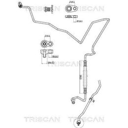 TRISCAN Hochdruck-/Niederdruckleitung, Klimaanlage 901016032 f&uuml;r FORD