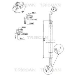 TRISCAN Hochdruck-/Niederdruckleitung, Klimaanlage 901029011 f&uuml;r VW