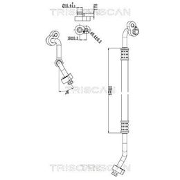 TRISCAN Hochdruck-/Niederdruckleitung, Klimaanlage 901029012 f&uuml;r VW