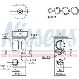 NISSENS Expansionsventil, Klimaanlage 999478 f&uuml;r TOYOTA