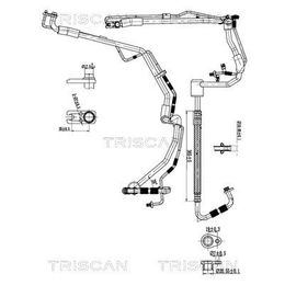 TRISCAN Hochdruck-/Niederdruckleitung, Klimaanlage 901028080 f&uuml;r FIAT PEUGEOT