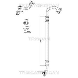 TRISCAN Hochdruck-/Niederdruckleitung, Klimaanlage 901028054 f&uuml;r PEUGEOT
